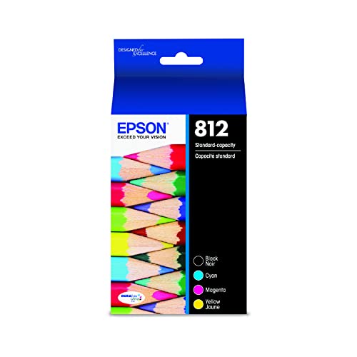 EPSON T812 DURABrite Ultra -Ink Standard Capacity Black & Color -Cartridge Combo Pack (T812120-BCS) for Select Epson Workforce Pro Printers