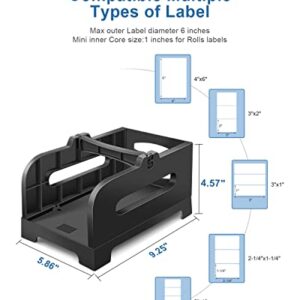 POLONO Shipping Label Printer, 4x6 Thermal Label Printer for Shipping Packages, Commercial Direct Thermal Label Maker, Label Holder, Thermal Label Holder for Fan-Fold and Roll Labels