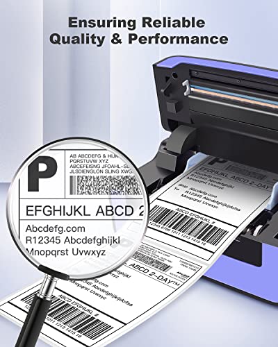 POLONO Shipping Label Printer, 4x6 Thermal Label Printer for Shipping Packages, Commercial Direct Thermal Label Maker, Label Holder, Thermal Label Holder for Fan-Fold and Roll Labels