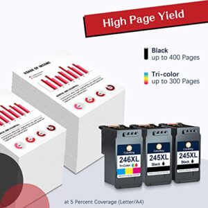 ColorKing Compatible Ink Cartridge Replacement for Canon 245XL 246XL PG-245XL CL-246XL 243xl 244xl for PIXMA MX492 MX490 MG2522 MG2922 MG2520 MG2420 TR4520 MG2920 TS3300 TS3122 TS3100 Printer (3 Pack)