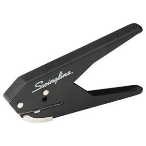 swingline 1 hole punch, hole puncher, low force, 20 sheet punch capacity, plier, black (74017)