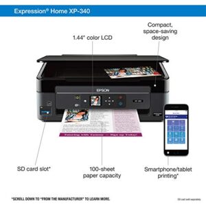 Epson Expression Home XP-340 Wireless Color Photo Printer with Scanner and Copier, Amazon Dash Replenishment Ready