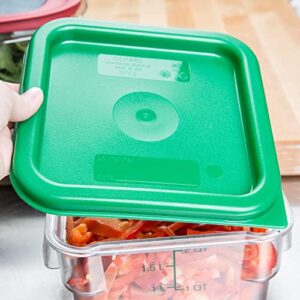 Cambro Polycarbonate Square Food Storage Containers 4 Quart With Lid - Pack of 2