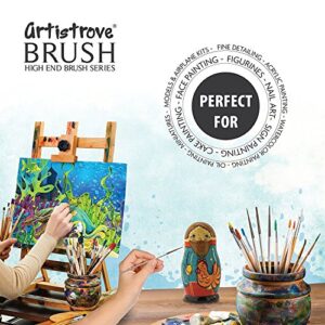 The Official Paint by Numbers Brush by Artistrove - 12 Amazing Fine Detailing Paint Brushs for Adults with a Need for Precision, Get Your Set of The Master Class Brushes to Perfect Your Passion!