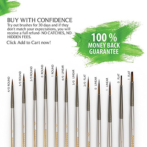 The Official Paint by Numbers Brush by Artistrove - 12 Amazing Fine Detailing Paint Brushs for Adults with a Need for Precision, Get Your Set of The Master Class Brushes to Perfect Your Passion!