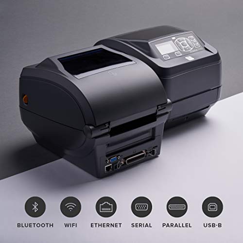 Zebra ZD500t Thermal Transfer Desktop Printer 300 dpi Print Width 4 in WiFi Ethernet Parallel Serial USB ZD50043-T01A00FZ (Renewed)