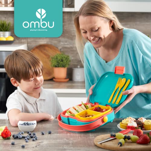 OMBU Bento Box, Bento Lunch Box For Kids - Lunch Box Kids, Bento Box For Kids Lunch Box, Kids Bento Lunch Box, Kids Bento Box, Toddler Lunch Box For Kids, Bento Box Kids - 6 Easy Switch Compartments