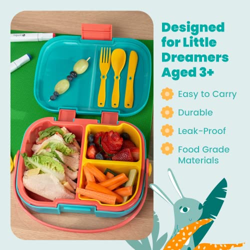 OMBU Bento Box, Bento Lunch Box For Kids - Lunch Box Kids, Bento Box For Kids Lunch Box, Kids Bento Lunch Box, Kids Bento Box, Toddler Lunch Box For Kids, Bento Box Kids - 6 Easy Switch Compartments