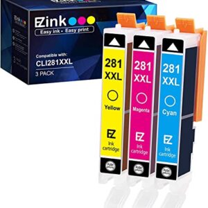 E-Z Ink (TM) Compatible Ink Cartridge Replacement for Canon CLI-281XXL 281 XXL Compatible with PIXMA TR7520 TR8520 TS6120 TS6220 TS8120 TS8220 TS9120 TS9520 TS9521C Printer (3 Pack)