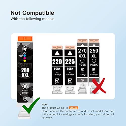 E-Z Ink (TM) Compatible Ink Cartridge Replacement for Canon CLI-281XXL 281 XXL Compatible with PIXMA TR7520 TR8520 TS6120 TS6220 TS8120 TS8220 TS9120 TS9520 TS9521C Printer (3 Pack)