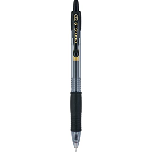 PILOT G2 Premium Refillable & Retractable Rolling Ball Gel Pens, Bold Point, Black Ink, 5-Pack (31303)