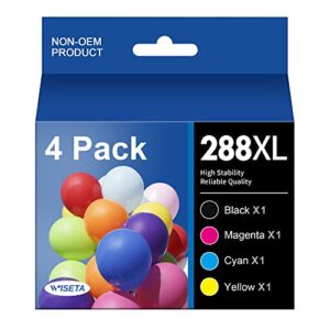 288xl t288xl high yield remanufactured ink cartridge replacement for epson 288 xl 288xl t288xl to use with xp-430 xp-330 xp-434 xp-440 xp-446 xp-340 printer (1 black, 1 cyan,1 magenta,1 yellow)