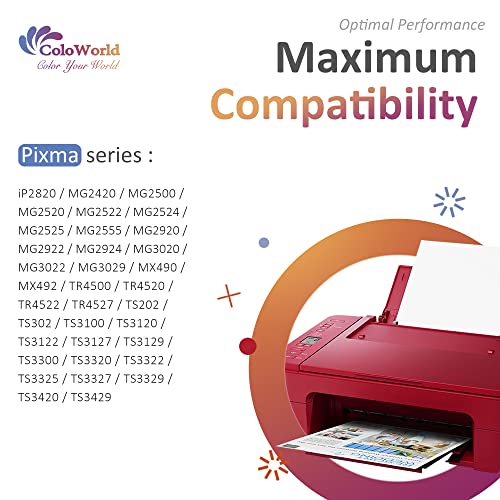 ColoWorld Remanufactured Ink Cartridge Replacement for Canon PG-243 CL-244 PG-245XL CL-246XL for Pixma MX492 MX490 TR4520 MG2522 MG2922 MG2520 MG2920 MG3022 iP2820 TS202 Printer (1 Black 1 Color)