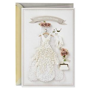 hallmark signature wedding, bridal shower, or engagement card (here comes the bride)