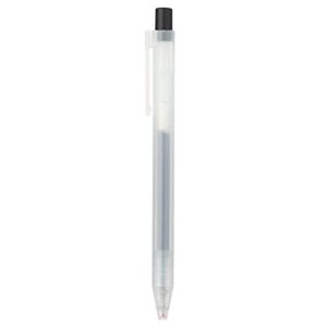 MUJI Smooth Gel Ink Ballpoint Pen Knock Type 10-Pieces Set, 0.5 mm Nib Size, Black