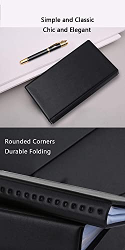 Business Card Organizer Business Card Holder Book, Portable Business Card Binder File Sleeve Storage, Business Card Holders, Name Card Holder for Men & Women, 120 Cards, Black