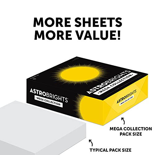 Astrobrights Mega Collection, Colored Paper, Ultra Red, 625 Sheets, 24 lb/89 gsm, 8.5" x 11" - MORE SHEETS! (91692)