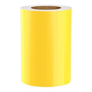 premium vinyl label tape for duralabel 9000 / kodiak, labeltac 9, vnm 8, safetypro 9g and viscom promax 9, yellow, 8″ x 150′