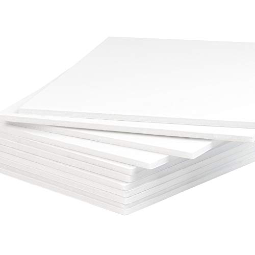 MBC Mat Board Center, Pack of 10, Foam Boards, 11x14 (Many Sizes Available) 1/8" Thick, White Foam Boards (Acid-Free)