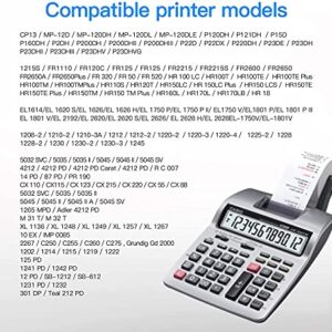 Package of Two Casio HR-100TM and HR-150TM Calculator Ink Roller, Black and Red, Compatible