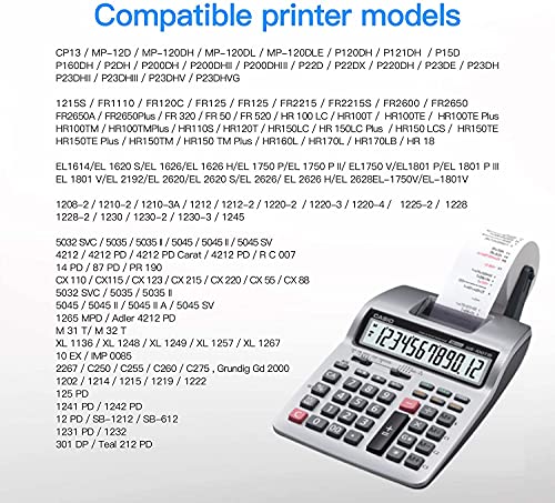 Package of Two Casio HR-100TM and HR-150TM Calculator Ink Roller, Black and Red, Compatible