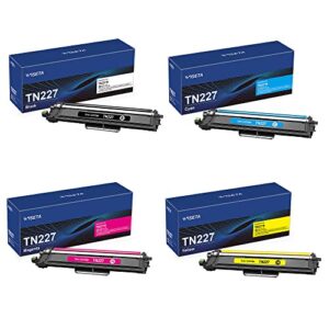 tn227 tn 227 tn227bk/c/m/y high yield 4 pack compatible toner cartridge replacement for brother tn227 tn223 tn-223bk/c/m/y for mfc-l3770cdw hl-l3270cdw mfc-l3750cdw hl-l3290cdw hl-l3210cw hl-l3230cdw