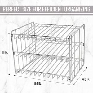 Kitchen Details 3 Tier Can Organizer | Canned Food Storage Rack | Kitchen Cabinet and Pantry Organization | Holds 36 Cans | Space Saving | Chrome