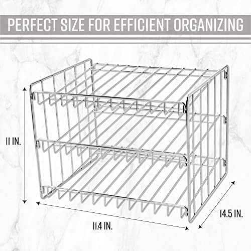 Kitchen Details 3 Tier Can Organizer | Canned Food Storage Rack | Kitchen Cabinet and Pantry Organization | Holds 36 Cans | Space Saving | Chrome