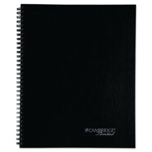 cambridge limited business notebook, 8-1/4 x 11 inches, wirebound, action planner, black (06064)