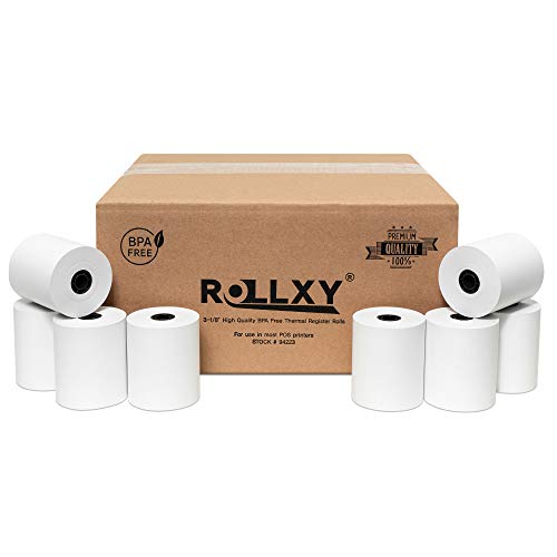 3-1/8 X 230 Thermal Paper Compatible with Star CT-S300 Tsp100 BPA Free 50 Rolls by Rollxy (48gm Thickness)