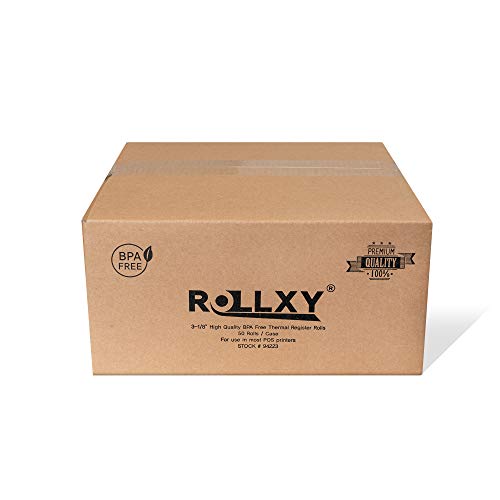 3-1/8 X 230 Thermal Paper Compatible with Star CT-S300 Tsp100 BPA Free 50 Rolls by Rollxy (48gm Thickness)