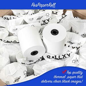 3-1/8 X 230 Thermal Paper Compatible with Star CT-S300 Tsp100 BPA Free 50 Rolls by Rollxy (48gm Thickness)