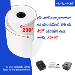 3-1/8 X 230 Thermal Paper Compatible with Star CT-S300 Tsp100 BPA Free 50 Rolls by Rollxy (48gm Thickness)