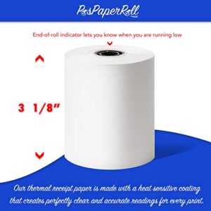 3-1/8 X 230 Thermal Paper Compatible with Star CT-S300 Tsp100 BPA Free 50 Rolls by Rollxy (48gm Thickness)