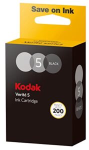 kodak verite 5 replacement inks (ask1ca) standard black ink jet cartridge compatible with kodak verite printers v50, v55, v55w eco, v55 plus, v60 eco, v640 eco, v64 series, v65 eco, v65 plus