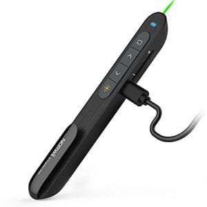 norwii n76 wireless presenter with green light, 330ft ofifice presentation remotes presentation clicker for powerpoint presentations, presentation pointer slide clicker supports hyperlink/volume