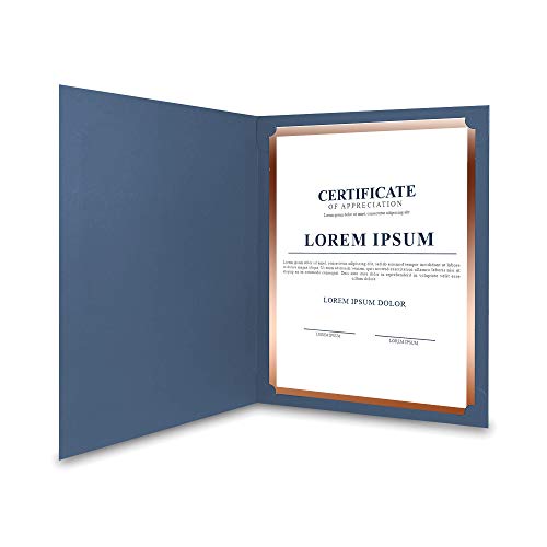 SUNEE Certificate Holders(Navy Blue, 30 Packs), Diploma Covers Gold Foil Border, for Letter Size 8.5x11 Certificates, Cardstock, Document Papers