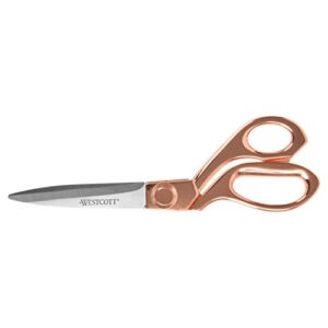 westcott 16968 8-inch stainless steel rose gold scissors for office and home