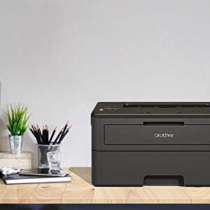 Brother Monochrome Laser Printer with Duplex Printing, 2400 x 600 DPI, up to 27 Pages per Minute, Automatic Duplex (2-Sided) Printing, Compact HL-L2300d