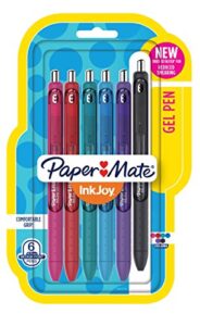 paper mate inkjoy gel pens, medium point, assorted colors, 6 count