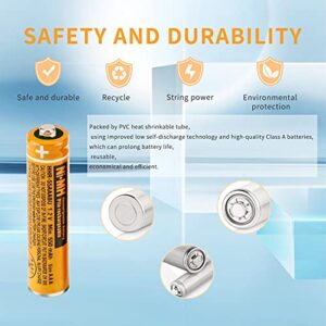 4PCS NI-MH AAA Rechargeable Battery, 1.2V 550mAh Battery for Panasonic Cordless Phone, HHR-55AAABU Replacement Battery