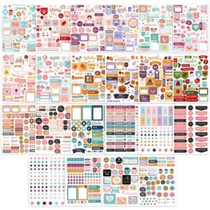 Aesthetic Monthly Planner Stickers - 1100+ Beautiful Design Accessories Enhance and Simplify Your Planner, Journal and Calendar