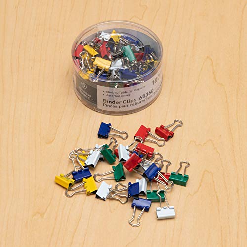 Business Source Binder Clips Binder Clip, Mini 9/16 (Pack of 100)