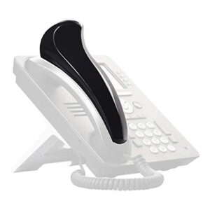 softalk antibacterial black phone shoulder rest | landline telephone accessory (00101m)