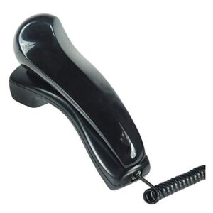 Softalk Antibacterial Black Phone Shoulder Rest | Landline Telephone Accessory (00101M)