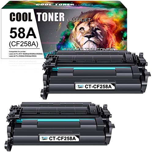 Cool Toner Compatible Toner Cartridge Replacement for HP 58A CF258A 58X CF258X Toner HP Pro M404n M404dn MFP M428fdw M428fdn M404dw M428dw M404 M428 M304 Printer Toner Ink (Black 2-Pack)