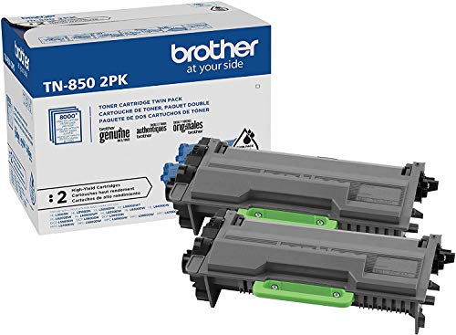 Brother TN-850 DCP-L5500 L5600 L5650 HL-L5000D L5100 L5200 L5200 Toner Cartridge (Black) in Retail Packaging - 2 Pack