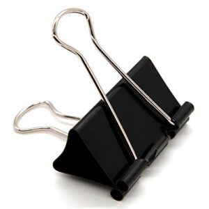 coofficer extra large binder clips 2-inch (24 pack), big paper clamps for office supplies, black