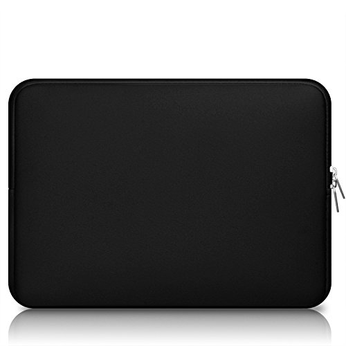 CCPK 13" Laptop Sleeve 13 Inch Cover Protective Case Compatible with Apple MacBook Air 13.3 Inch Mac Pro M1 Surface Lenovo Dell HP Bag Computer Pouch Accessories Travel Carrying Case Neoprene, Black