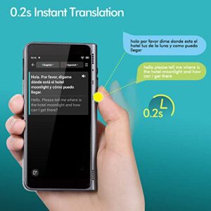 Fluentalk by Timekettle,T1 Language Translator with 4" HD Screen,Support 40 Languages and Photo Translation,Instant Translator Device No WiFi Needed,Built in 2-Year Global Mobile Data for Travelling